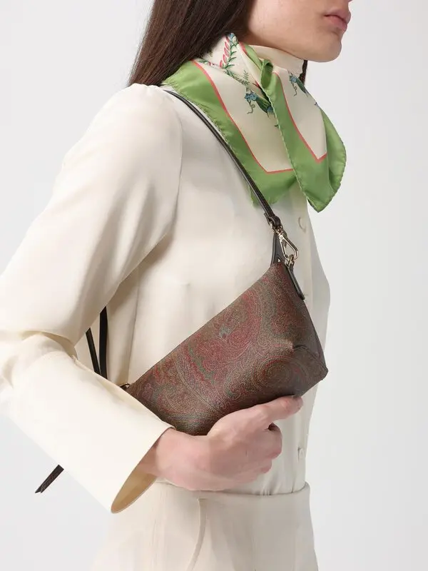 Etro Mini Essential Paisley Coated Cotton Bag - Brown