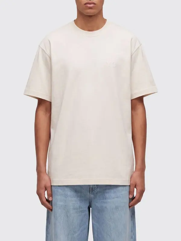 Y3 Relaxed Fit Cotton T-shirt With Tone-on-tone Printed Logo