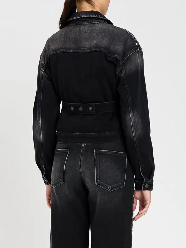 TWINSET Studded Cotton Denim Jacket