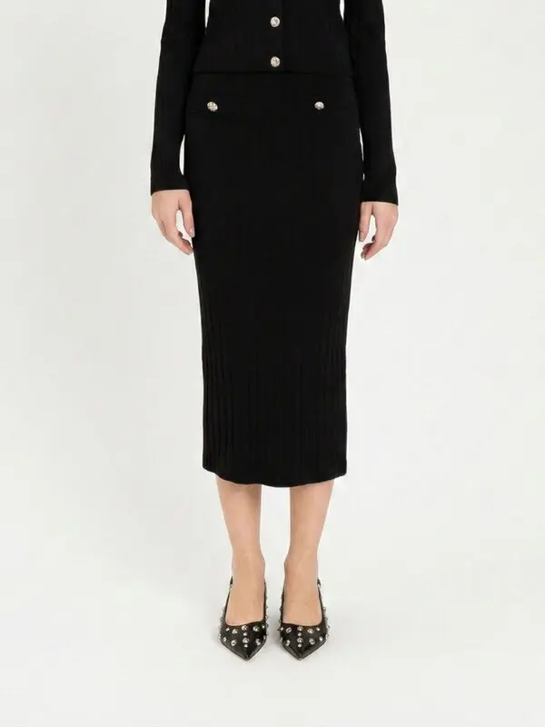 TWINSET Knit Midi Skirt - Black