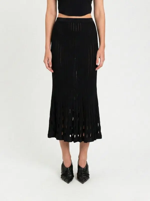 TWINSET Knit Midi Skirt - Black
