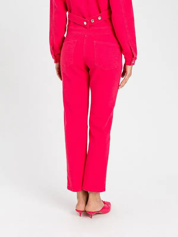 TWINSET Stretch Cotton Cropped Trousers