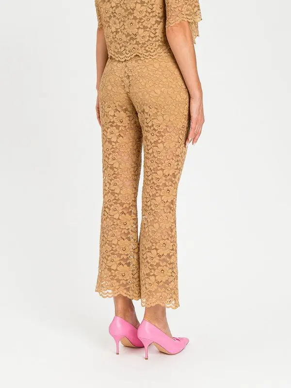 TWINSET Lace Cropped Trousers