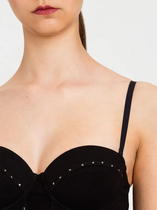 TWINSET Viscose Blend Mini Dress With Rhinestones