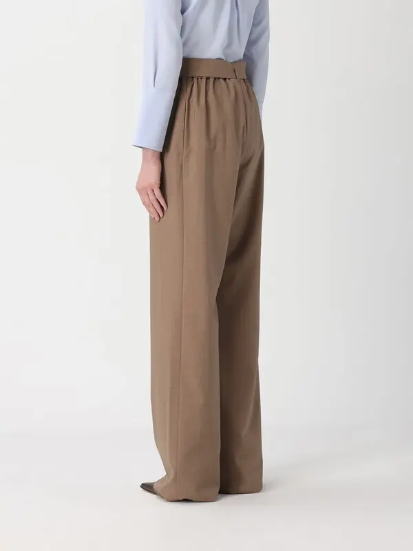 Max Mara Virgin Wool Palazzo Trousers - Brown