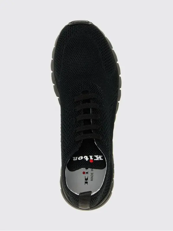 Kiton Crochet Cotton Low Top Sneakers - Black