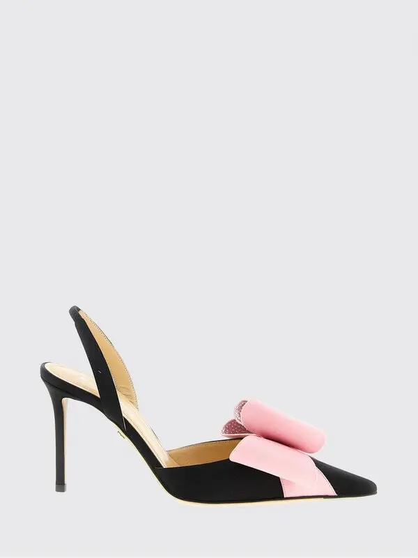MACH&MACH Mach & Mach Satin Slingbacks With Crystal Bow Detail - Multicolor