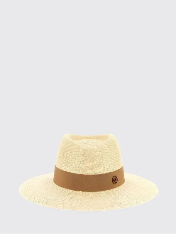 MAISON MICHEL Panama Hat - Beige