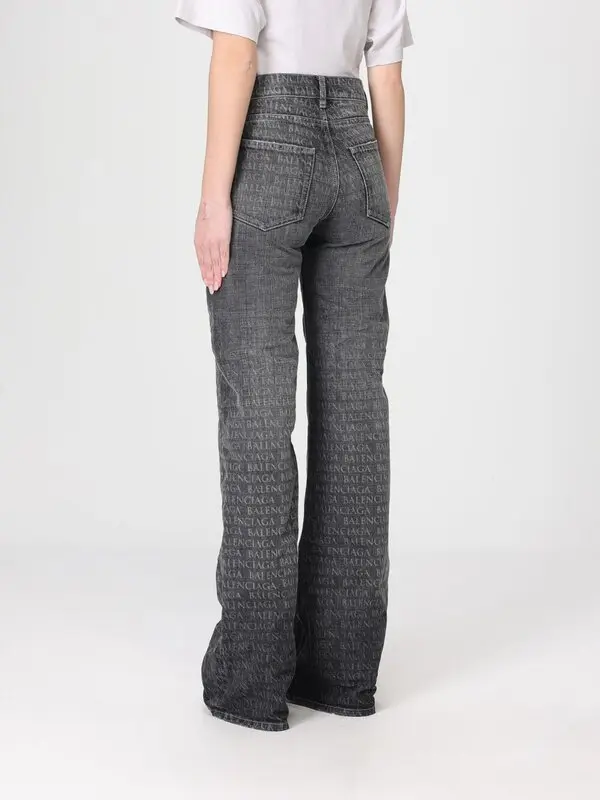 Balenciaga Monogrammed Wide-leg Jeans
