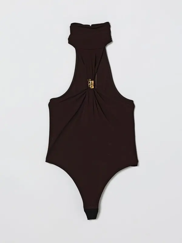 Elisabetta Franchi Cut-out Turtleneck Bodysuit Top - Dark