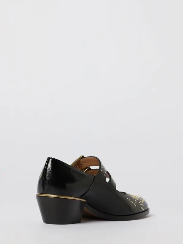 Chloé Embellished Buckled Mary Jane Pumps - Black