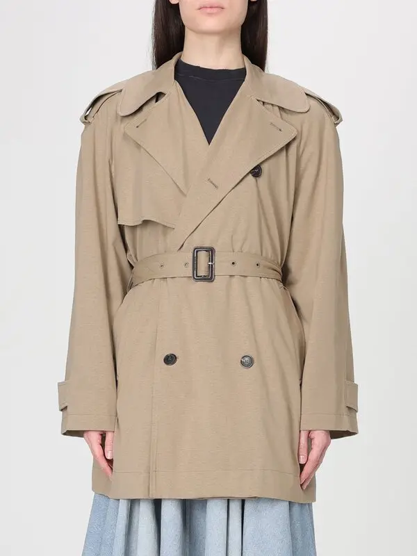 Balenciaga Belted Trench Coat - Beige