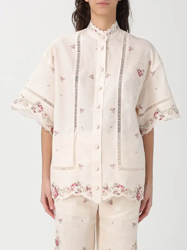 Zimmermann Floral Appliqued Shirt