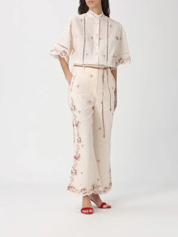 Zimmermann Floral Appliqued Shirt