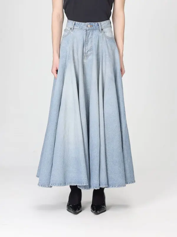 Balenciaga Denim Maxi Skirt - Blue