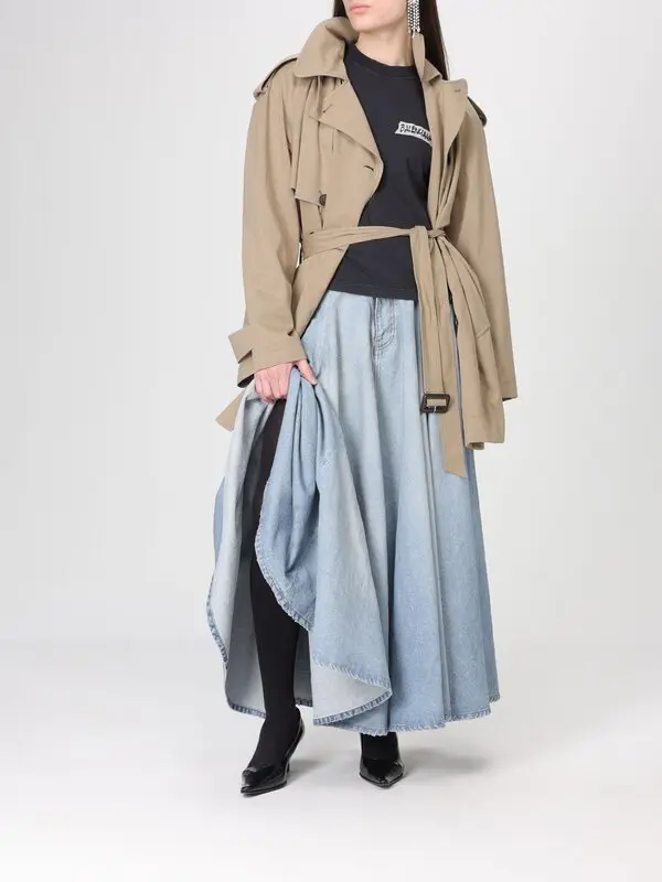 Balenciaga Denim Maxi Skirt - Blue