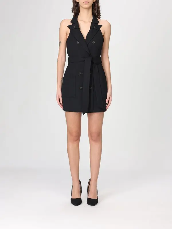 Elisabetta Franchi Belted Mini Dress - Black