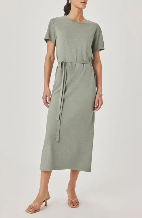 Splendid Keegan T-shirt Midi Dress - Eucalyptus Green