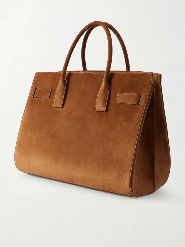 Saint Laurent Sac De Jour Large Suede Tote - Brown