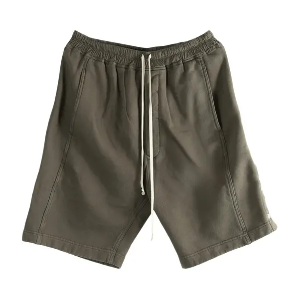 Rick Owens Felpa Wide Pusher Shorts - Brown