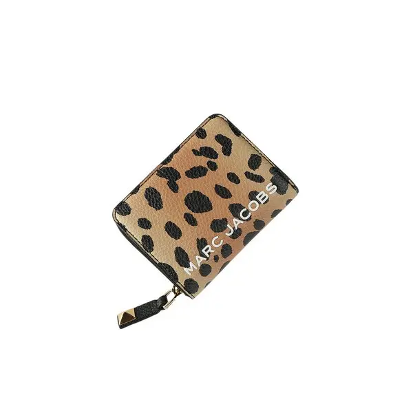 Marc Jacobs Cheetah Bold Mini Compact Wallet /multicolor - Black