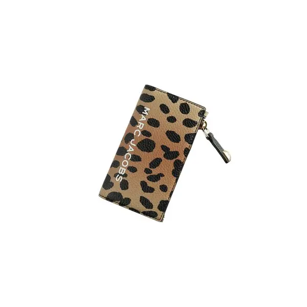 Marc Jacobs Cheetah Bold Medium Flat Wallet /multicolor - Black