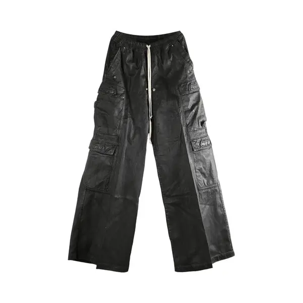 Rick Owens Denim Double Cargo Jumbo Pant - Black