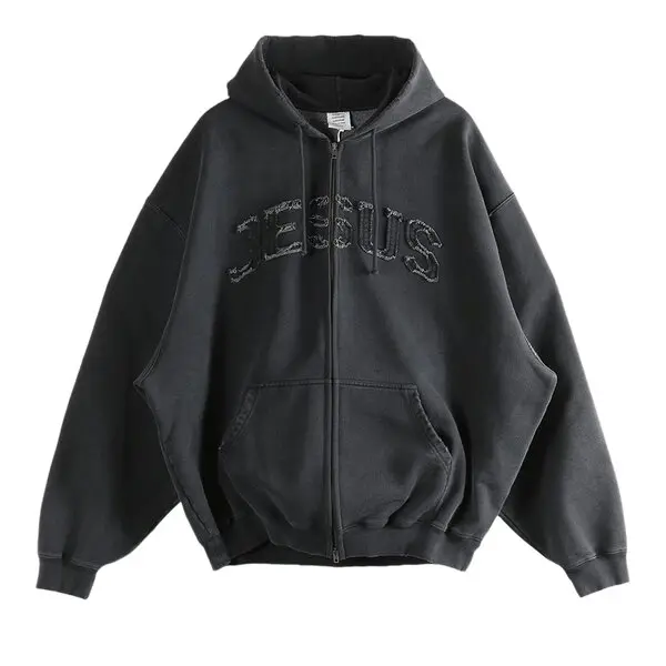Vetements Jesus Christ Zip-up Hoodie