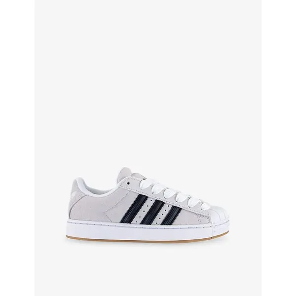 Adidas Superstar Suede Trainers - Crystal White Black Gum