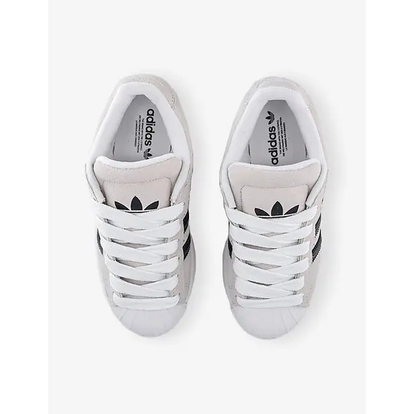 Adidas Superstar Suede Trainers - Crystal White Black Gum