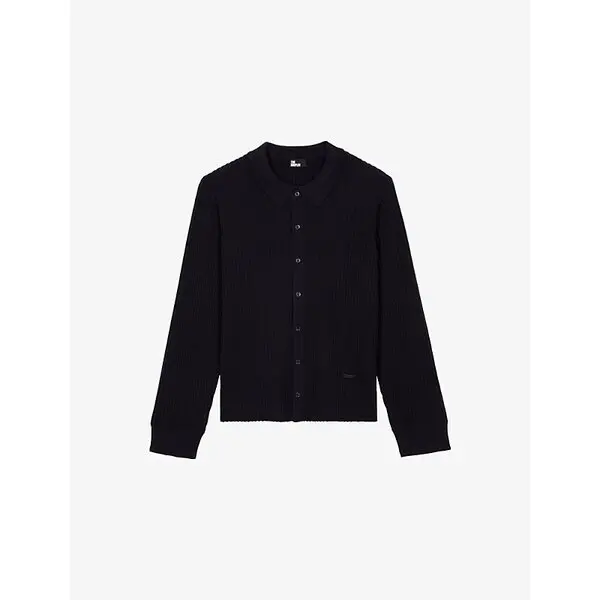 The Kooples Button-down Wool-blend Jumper