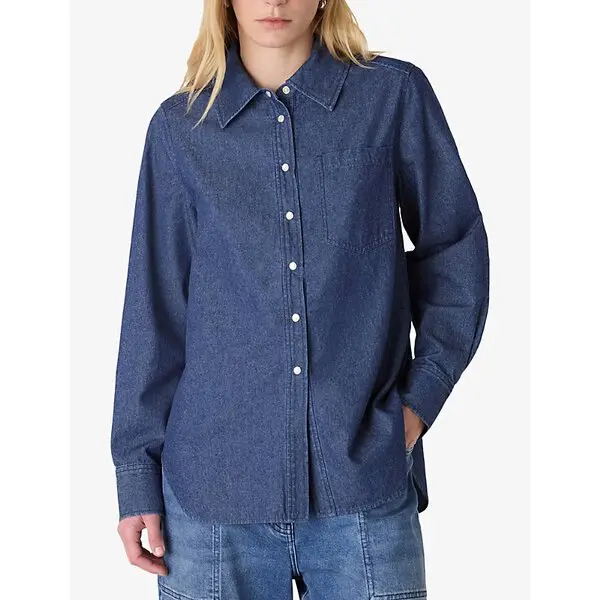 Whistles Patch-pocket Long-sleeve Denim Shirt