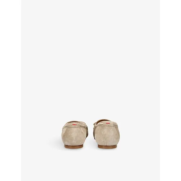 AeydĒ Jasper Suede Moccasin Loafers - Bone
