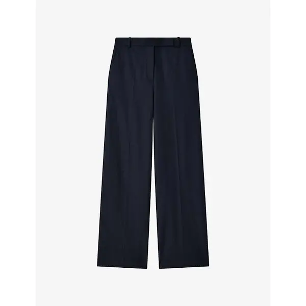 JOSEPH Wide-leg Tailored Stretch-woven Trousers - Indigo