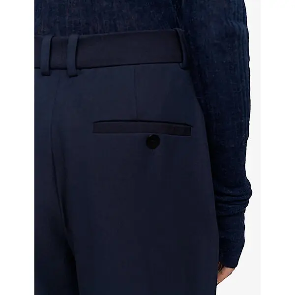 JOSEPH Wide-leg Tailored Stretch-woven Trousers - Indigo