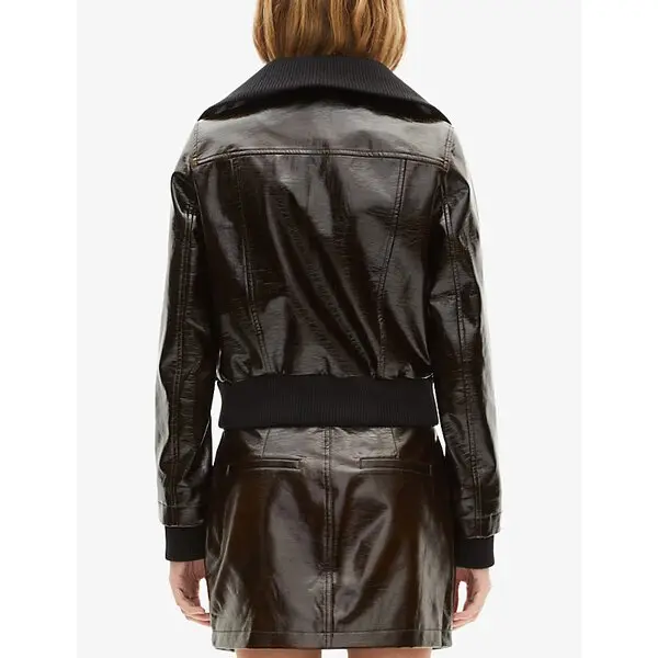 The Kooples Flap-pocket Vinyl-effect Woven Jacket