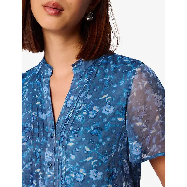 Whistles Ditsy Floral-print V-neck Blouse - Multi-coloured