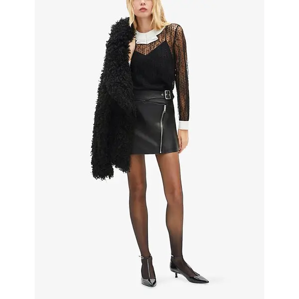 The Kooples Leather Mini Skirt