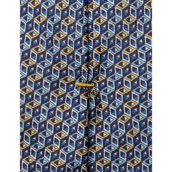 Eton Geometrical-print Silk Neck Tie