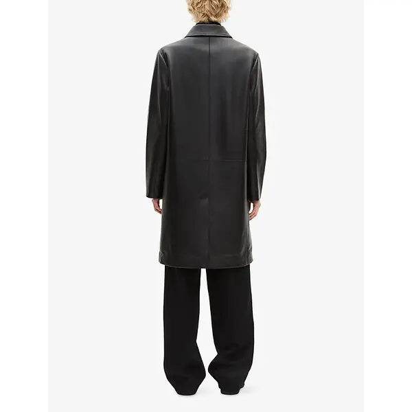 The Kooples Side-pocket Long Leather Coat