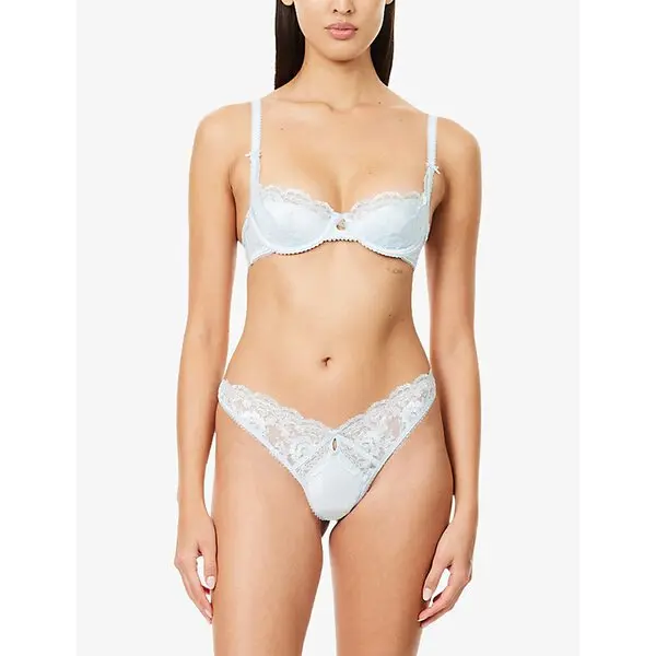 Lounge Scandal Embroidered Lace Thong