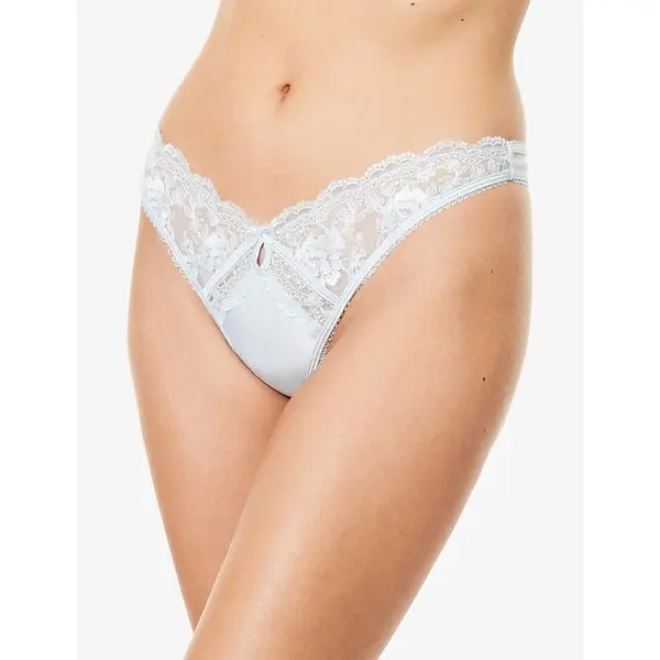 Lounge Scandal Embroidered Lace Thong