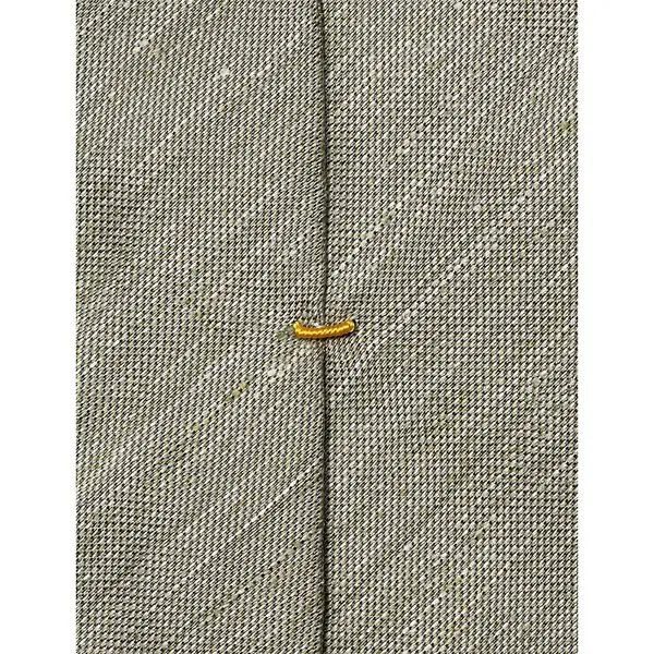 Eton Woven Linen And Silk Neck Tie - Mid Green