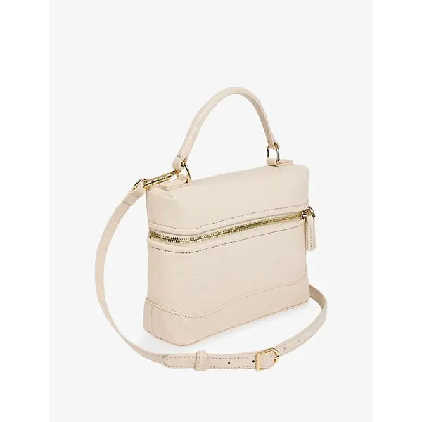 Sandro Grained-leather Top-handle Bag