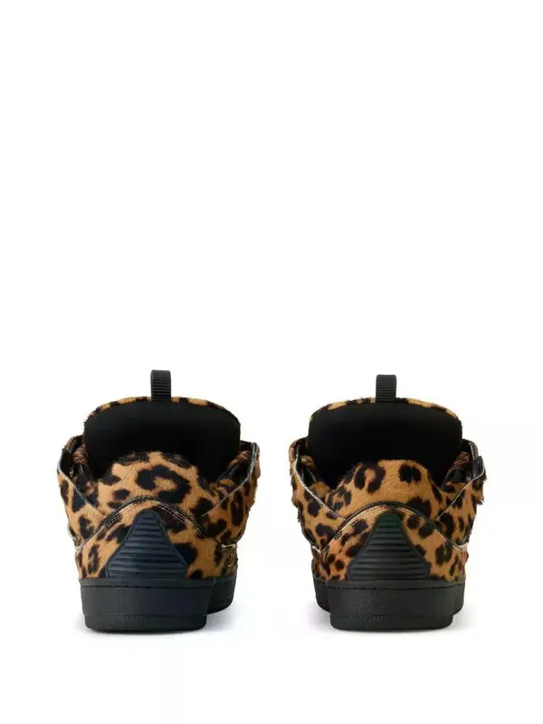 LANVIN Leopard Print Sneakers - Brown