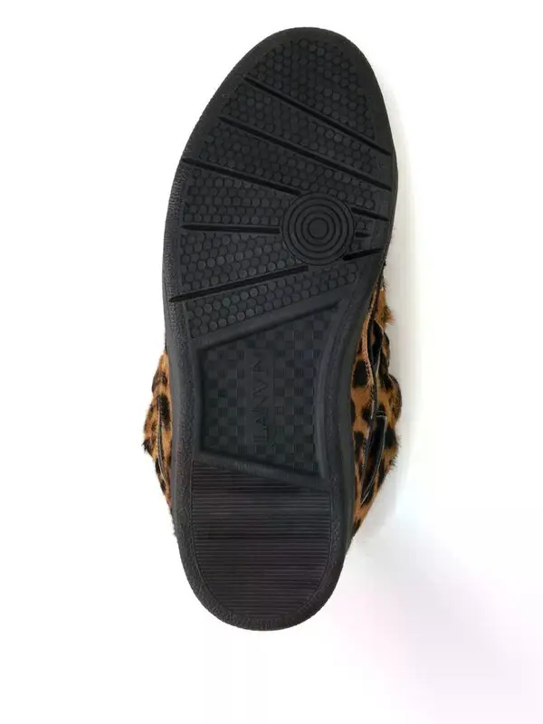 LANVIN Leopard Print Sneakers - Brown