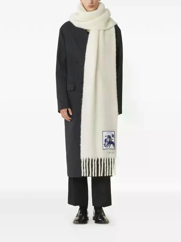 LANVIN Fringed Graphic Scarf