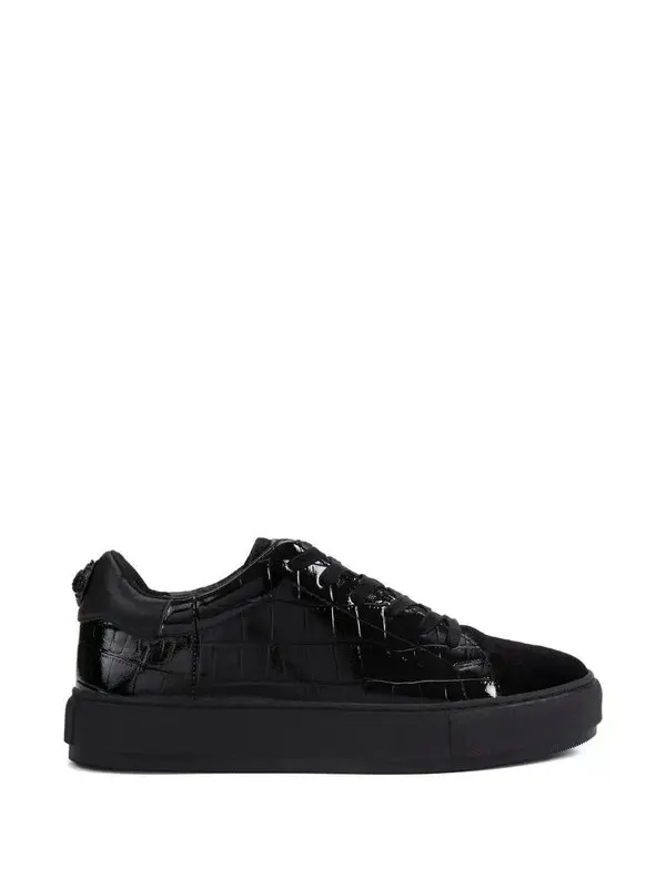 Kurt Geiger Croc Embossed Lace-up Sneakers