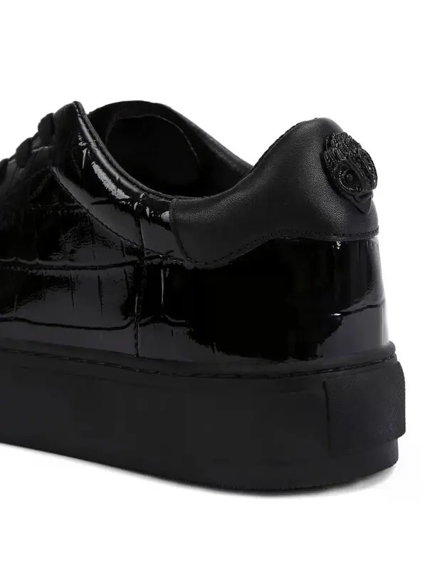 Kurt Geiger Croc Embossed Lace-up Sneakers