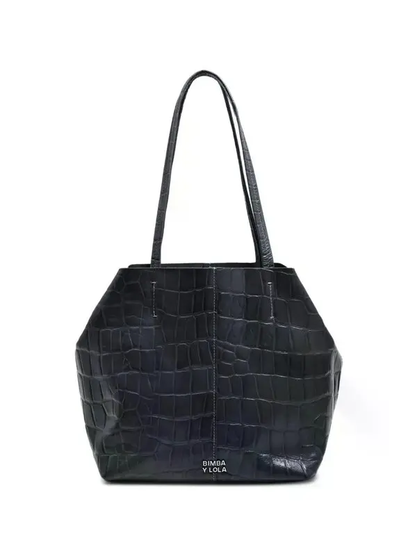 Bimba Y Lola Embossed Leather Tote Bag